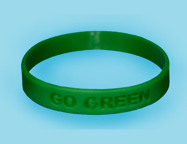 Go Green Wristbands | In Stock Silicone Wristbands - 24HourWristbands.Com