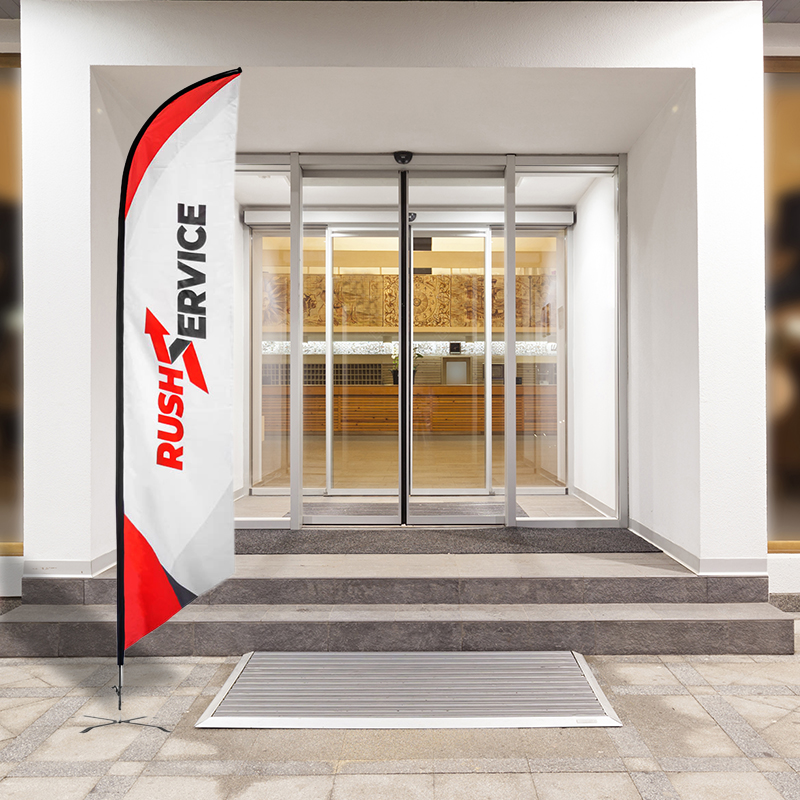 Custom 14' X 3' Large Feather Flags | Custom Flags - 24HourWristbands.Com