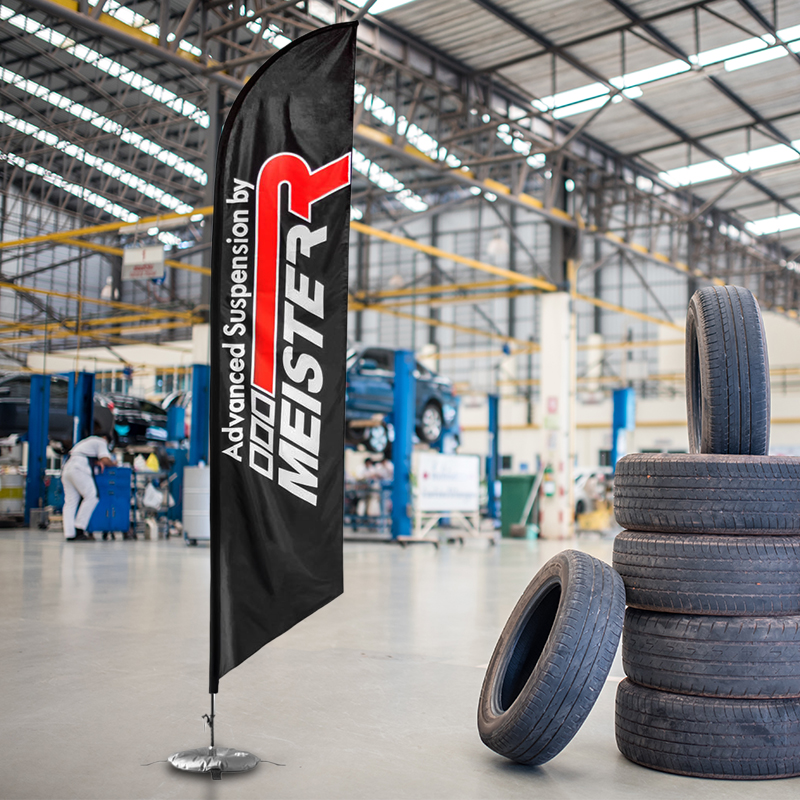 Custom 14' X 3' Large Feather Flags | Custom Flags - 24HourWristbands.Com